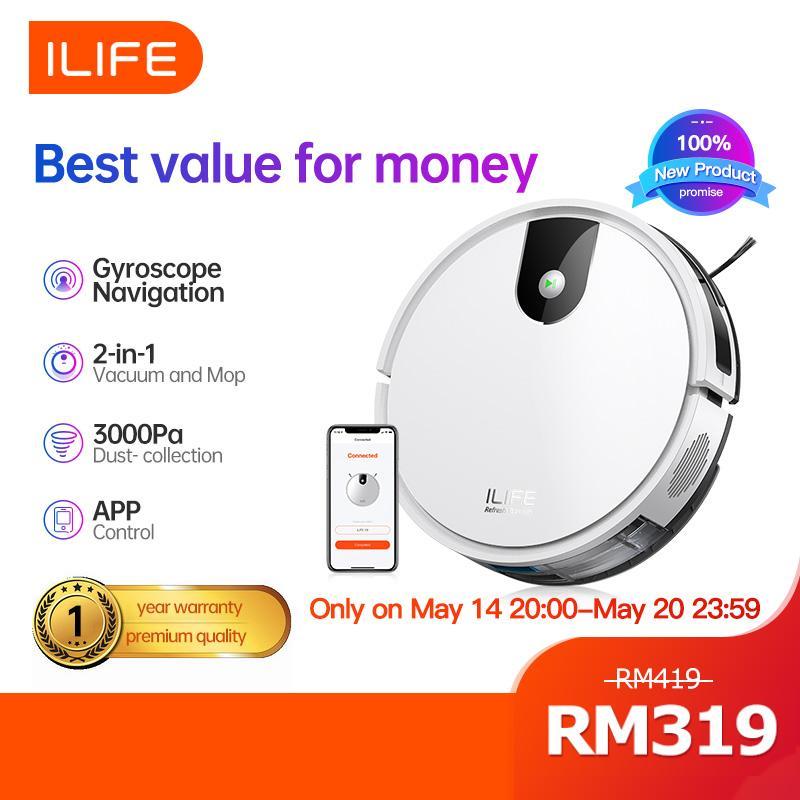 ilife V9 Pro Robot Vacuum Cleaner - Hitam, 33cm x 33cm x 8.2cm ...