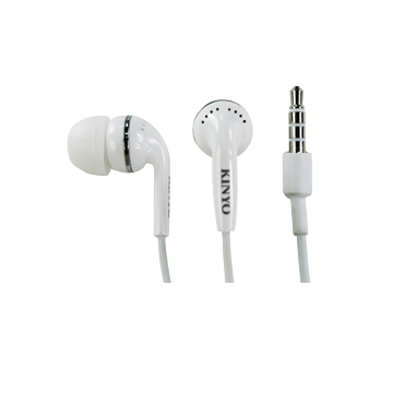 KINYO IPEM-61 入耳式耳機麥克風 - 白色 10mm 單體 3.5mm 立體聲接頭 規格價格總覽