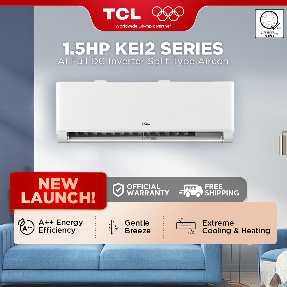 TCL 1.5HP AI Full DC Inverter Split Type Aircon - TAC-13CSD/KEI2 (KEI Series) Specification ...